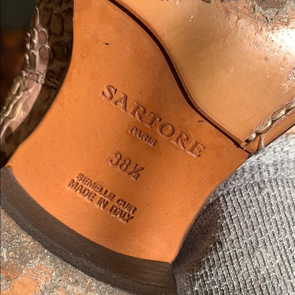 Sartore | Shoes | Sartore Brown Leathersnakeskin Cowboy Boots | Poshmark